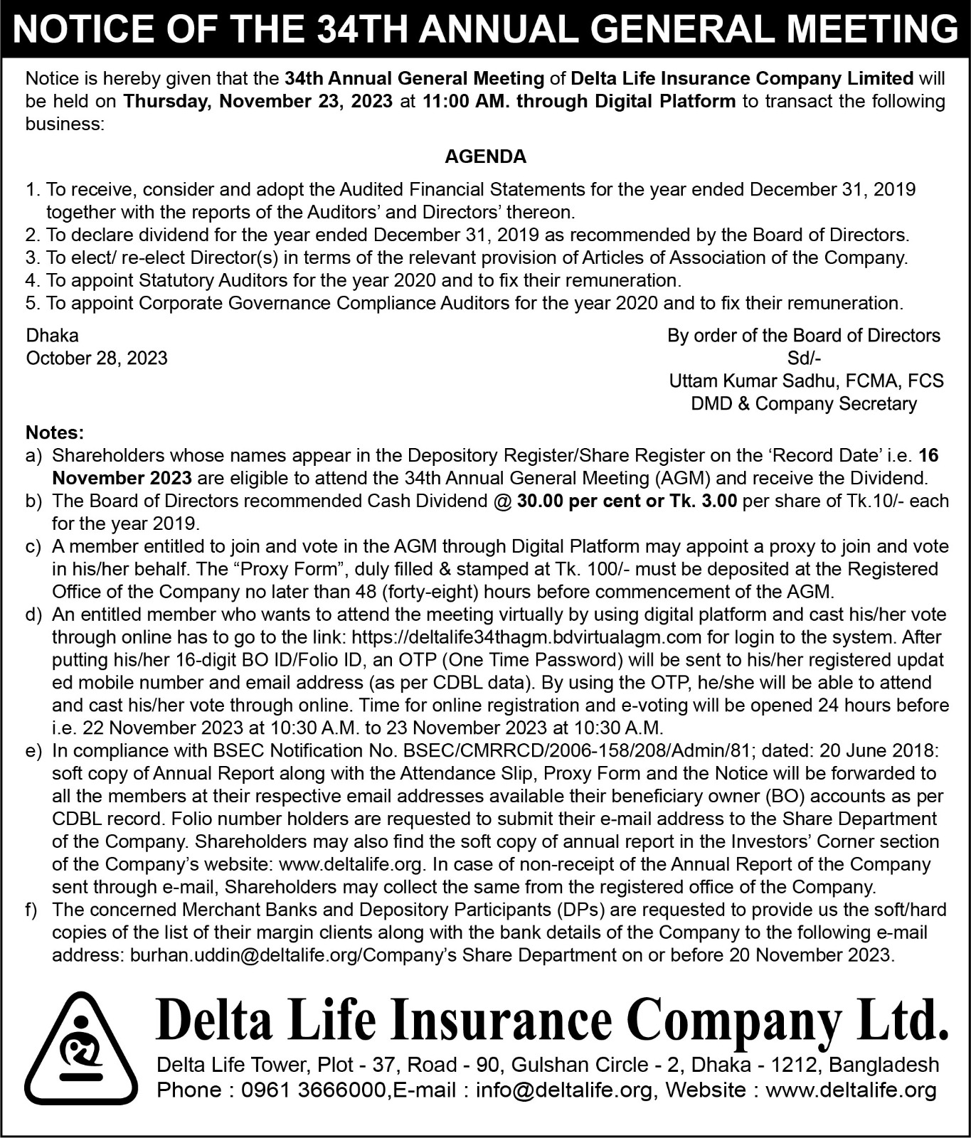 Delta Life Insurance Company Limited - A leading life insurer in Bangladesh