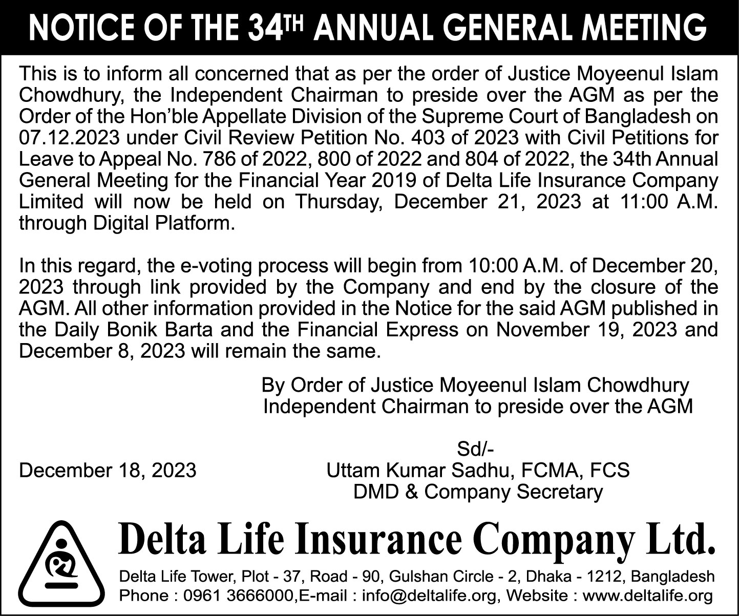 Delta Life Insurance Company Limited - A leading life insurer in Bangladesh