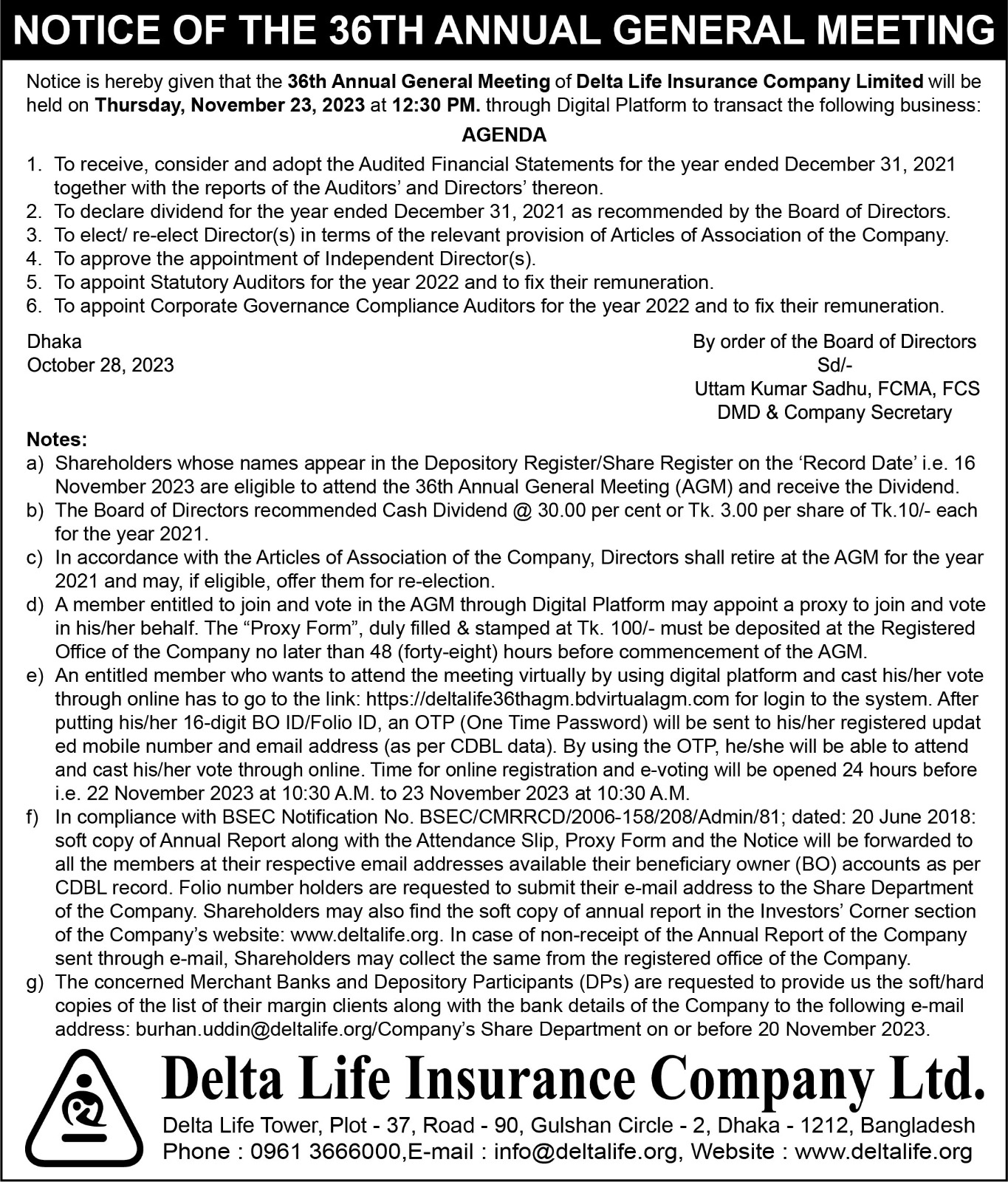 Delta Life Insurance Company Limited - A leading life insurer in Bangladesh
